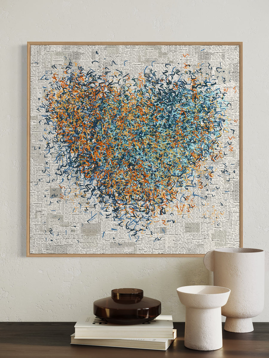 The Willing Optimsit -Ink - 76cm squ - Limited Edition Print on Canvas ...