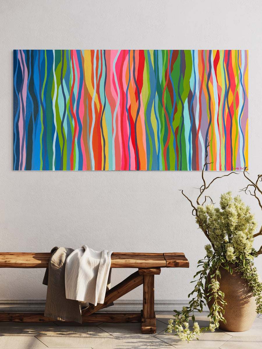 Flinders Lane - 165 x 85cm acrylic on canvas. Original Abstract Art by ...
