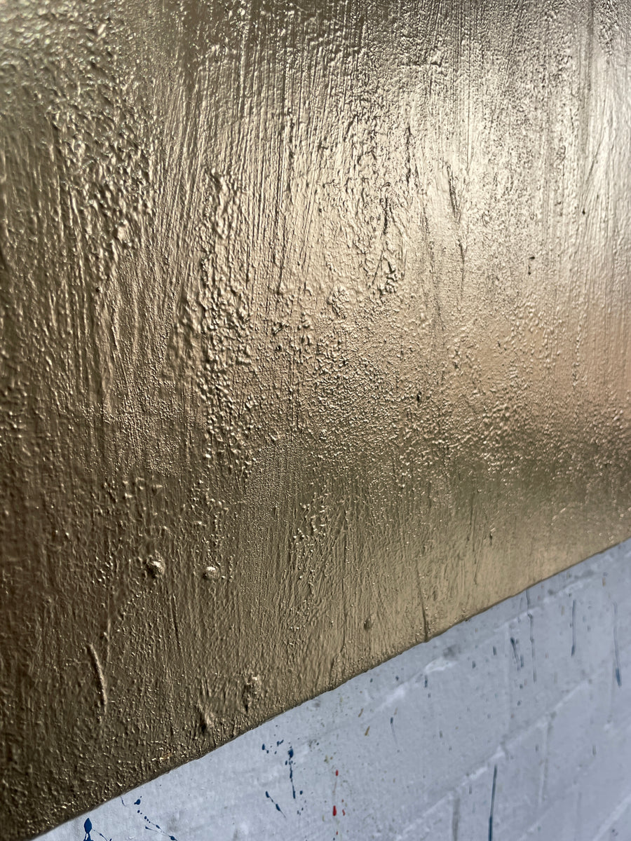 Balanced - metallic gold paint on canvas - 200 x 85cm / 79” x 33.5 ...