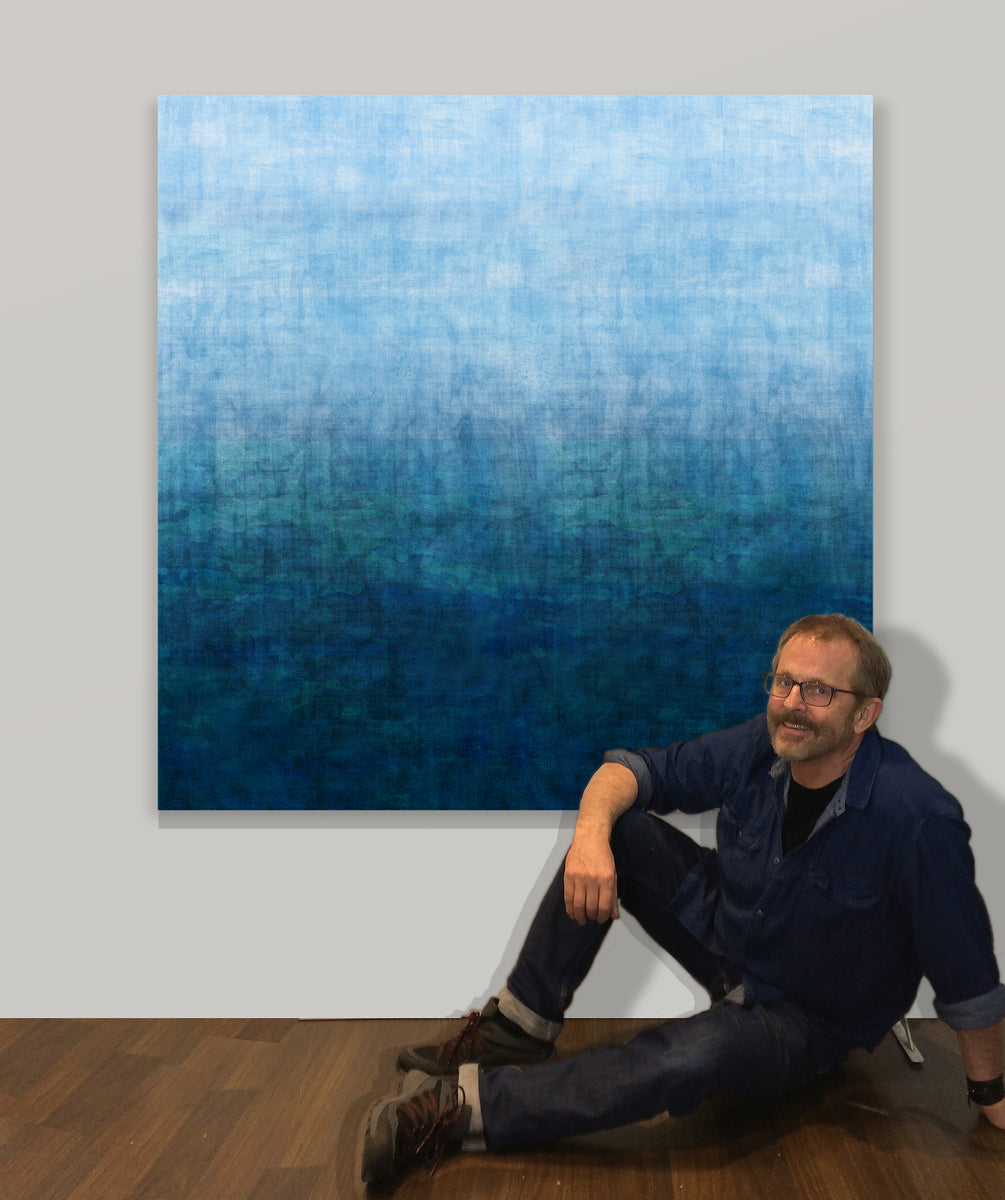 Gradual Seas - Blue Ltd Ed Art Print - 127 x 127cm. Abstract Art Print ...