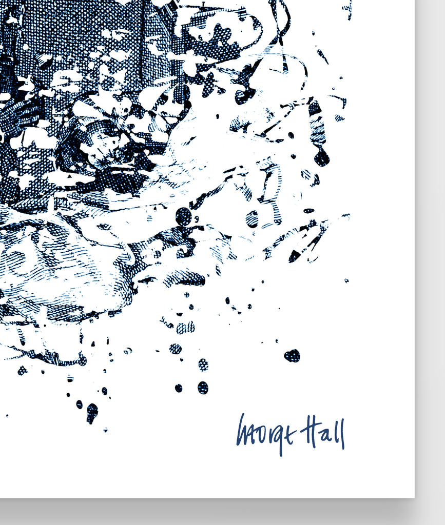 The Second Judgement - 101cm squ / 40" squ - Navy White Limited Edition ...