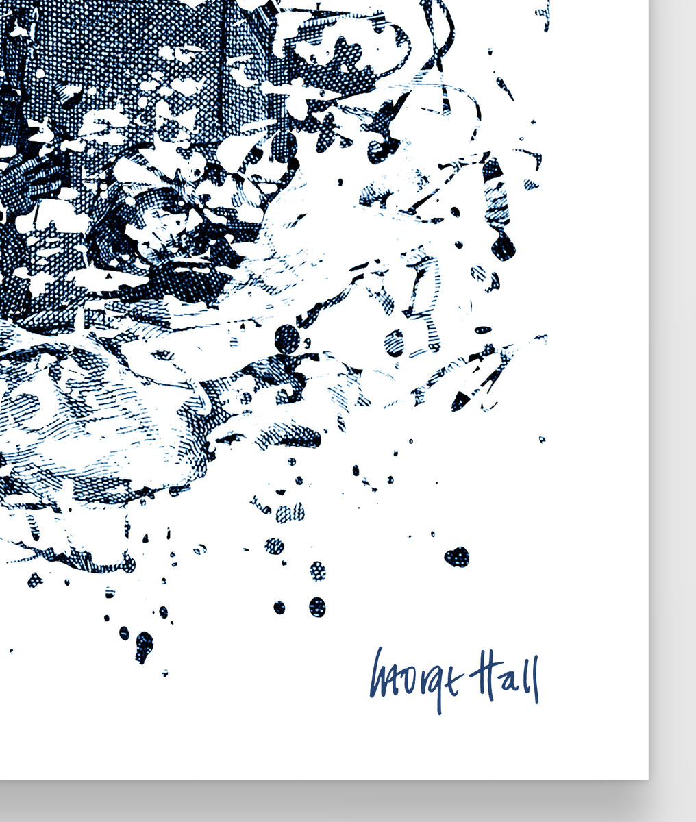 The Second Judgement - 101cm squ / 40" squ - Navy White Limited Edition ...