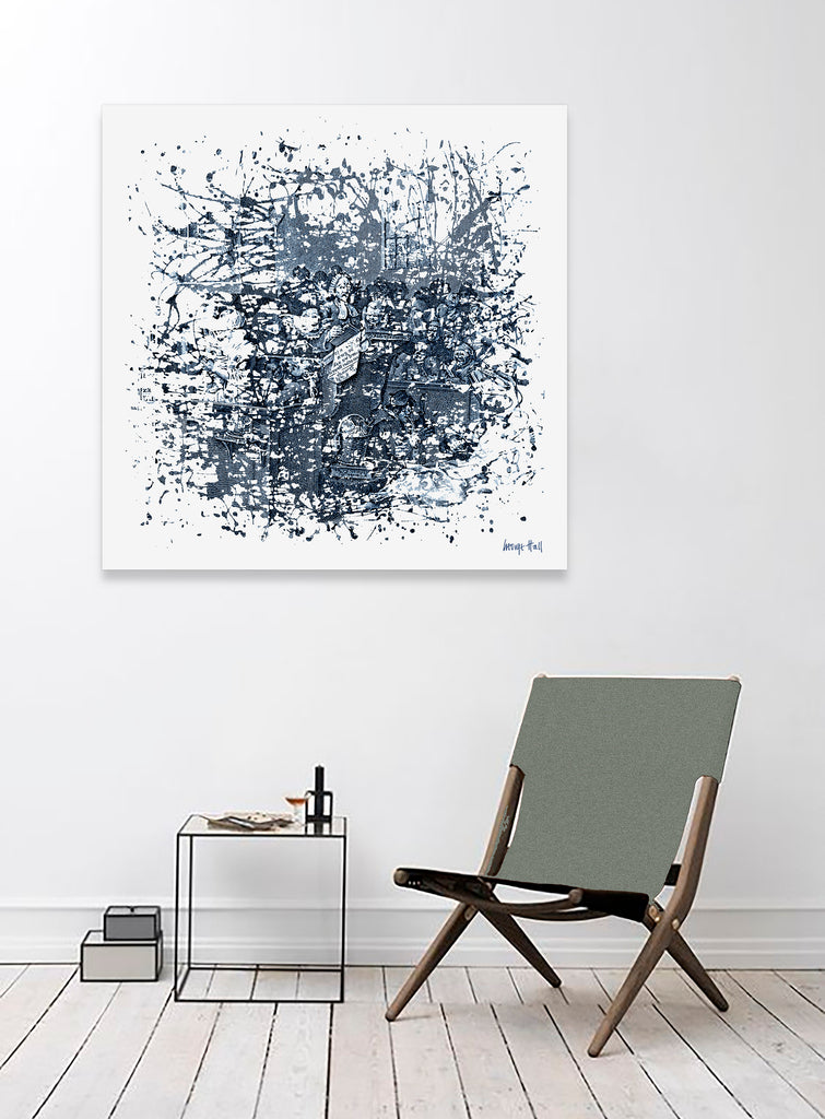 The Second Judgement - 101cm squ / 40" squ - Navy White Limited Edition ...